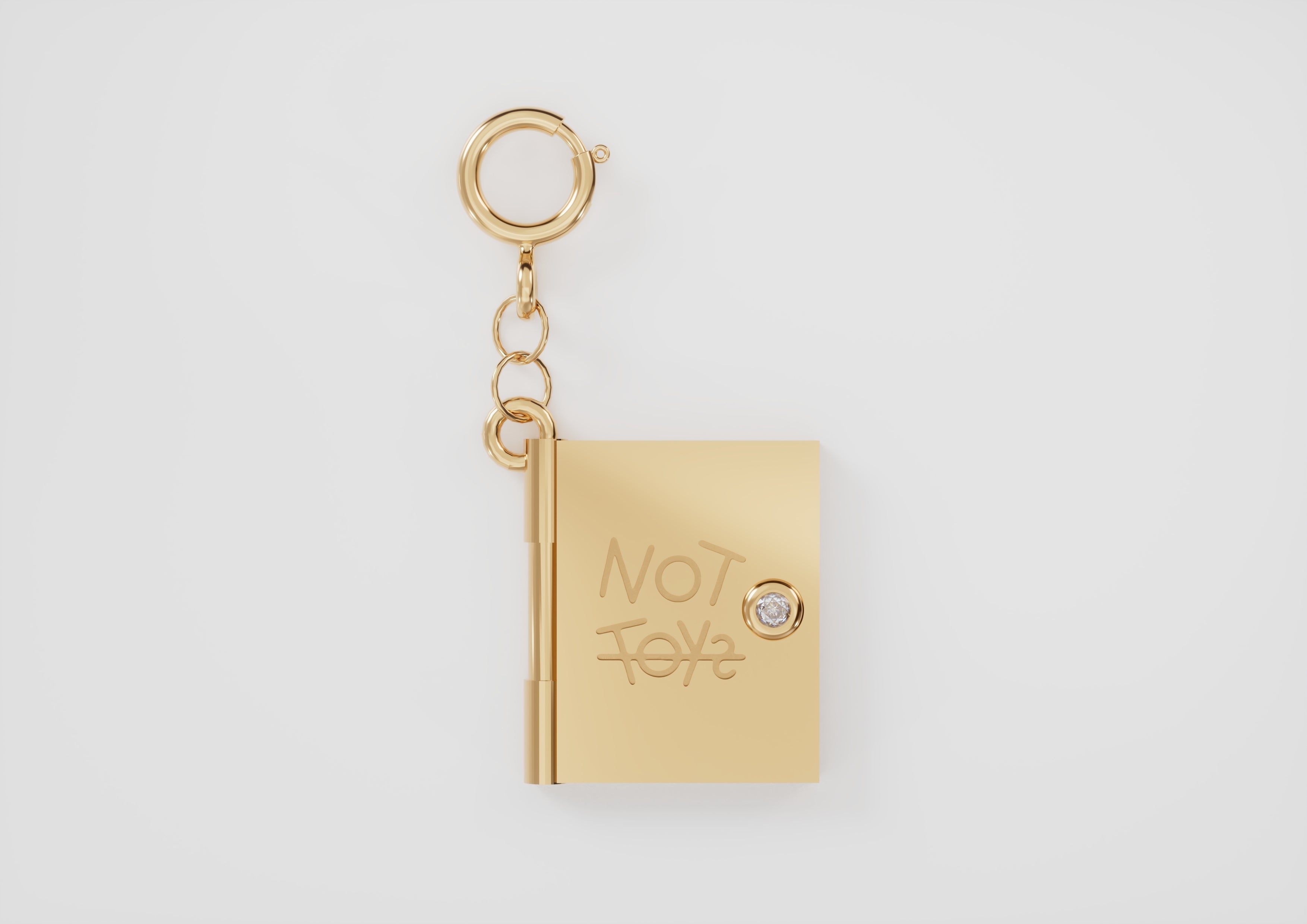 18K Gold Not Toys Book with Diamond – Siranjewelry