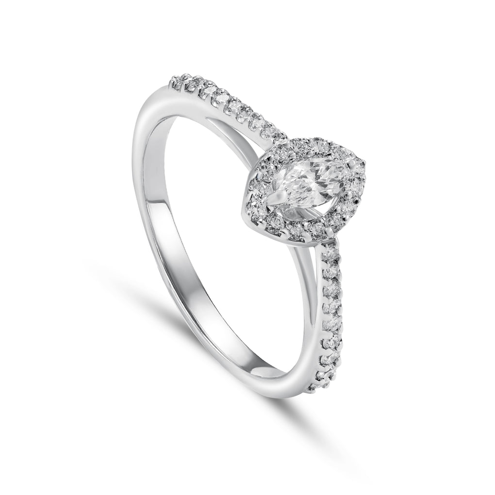 Solitaire ring with center Marquise diamond - S-R310X – Siranjewelry